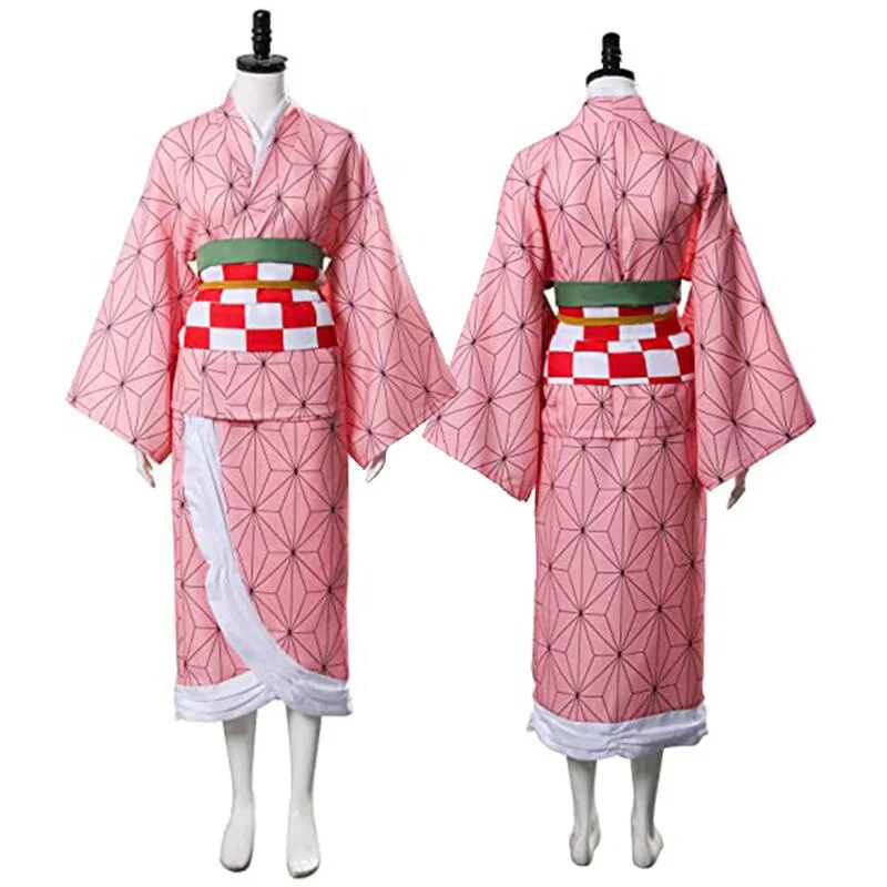 Demon Slayer Kamado Nezuko Cosplay Costume Anime Kimetsu No Yaiba ...