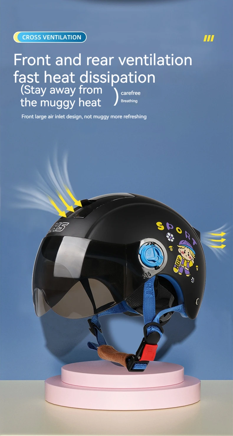 National 3c Certified Kids Helmet Motorcycle Lightweight Portable Sun ...