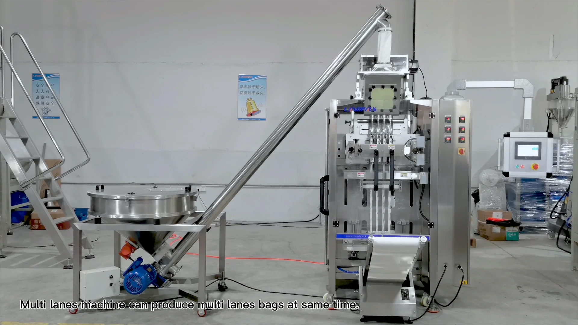 4 Lanes Milk Powders Coffee Powder Back Seal Stick Bag Filling ...