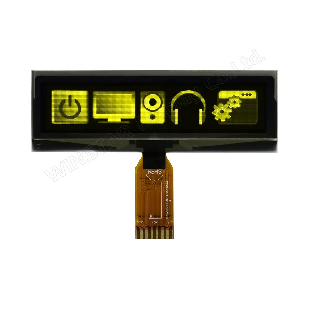 3.55" 256x64 COG OLED Display with Grayscale Support - WEO025664D for ...