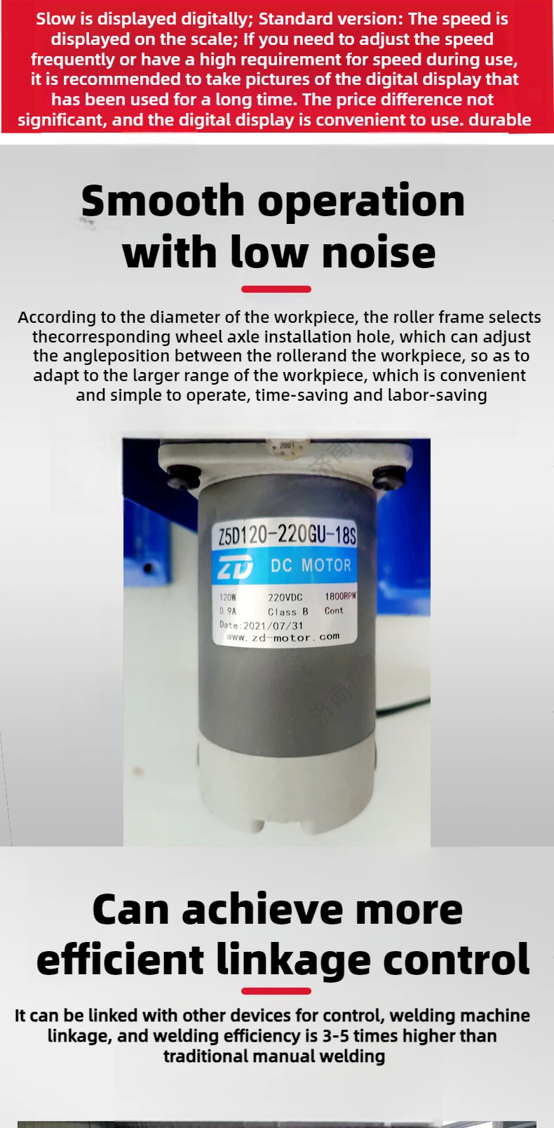 New 1 Ton Load Welding Rotator 1000kg Small Self-adjusting With Foot ...