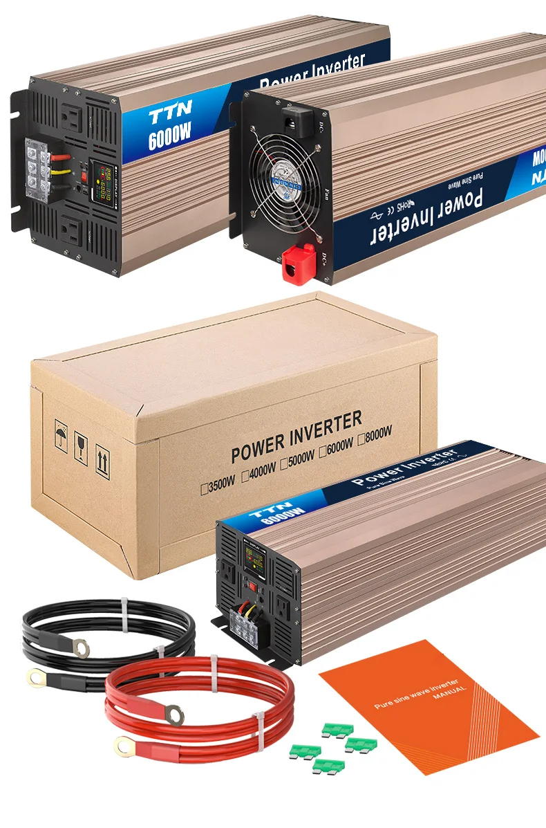 220v Output Rated Power 6000 Watt Pure Sine Wave Dc Ac Inverter Pure ...