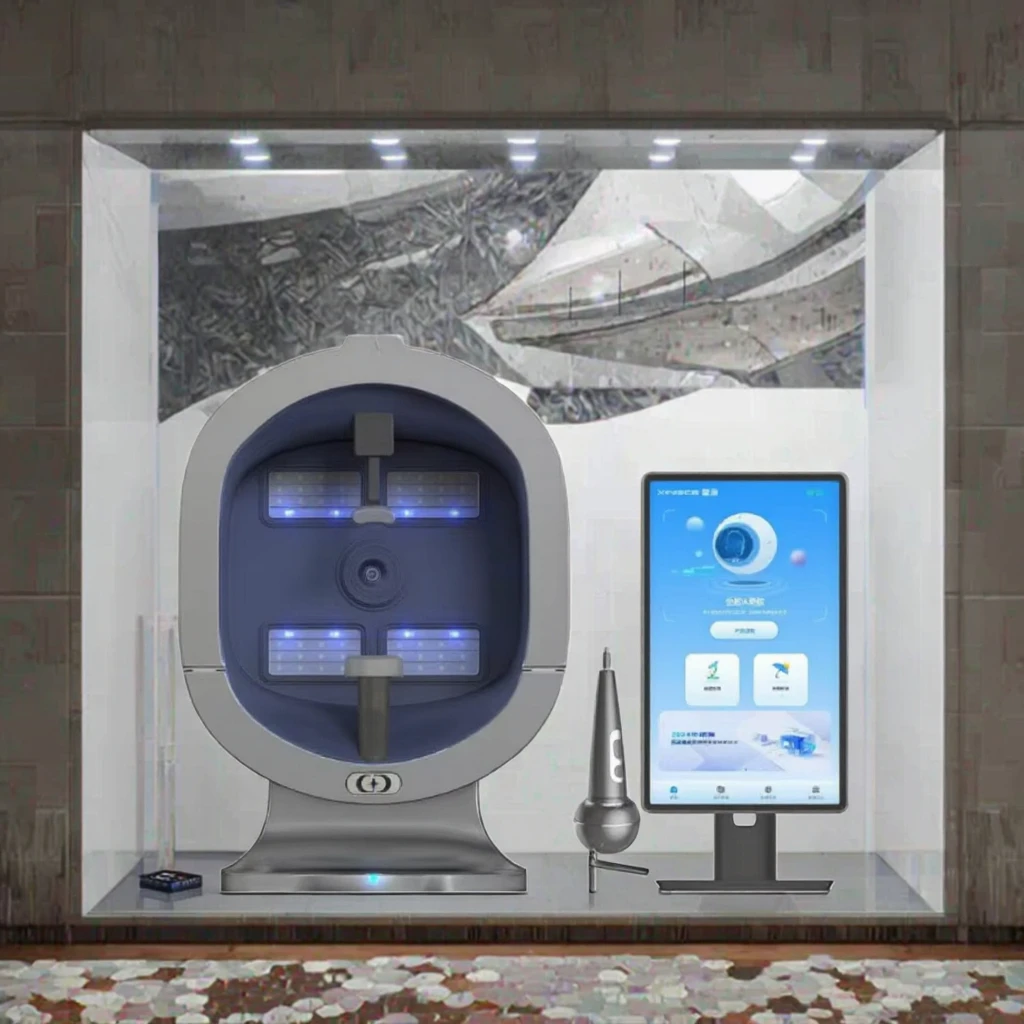Desktop Intelligent AI Scalp Test 3D Smart Facial Skin Analyzer Machine ...