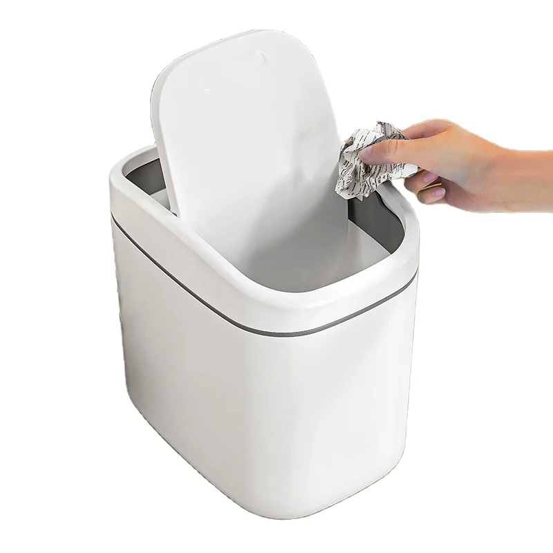 Office Kitchen Round Small Garbage Bin Cute Carton Open Trash Can - Buy ...