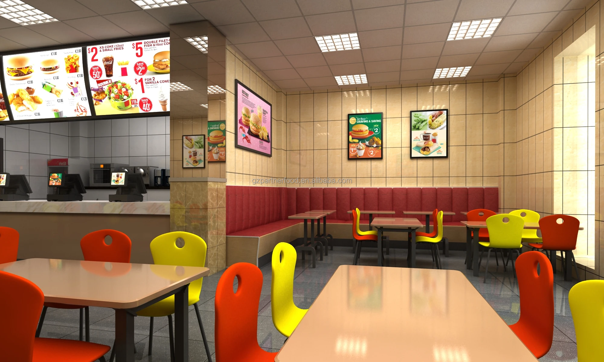Fast Food Restaurant Design - Burger Shop Kitchen Equipment