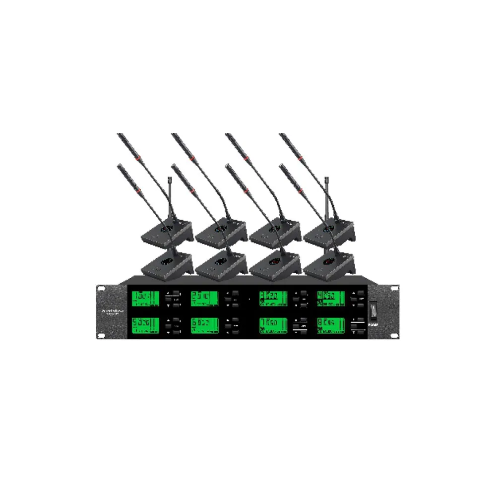 T 8 Channels Conference Room Desktop UHF Wireless Microphones for 8 ...