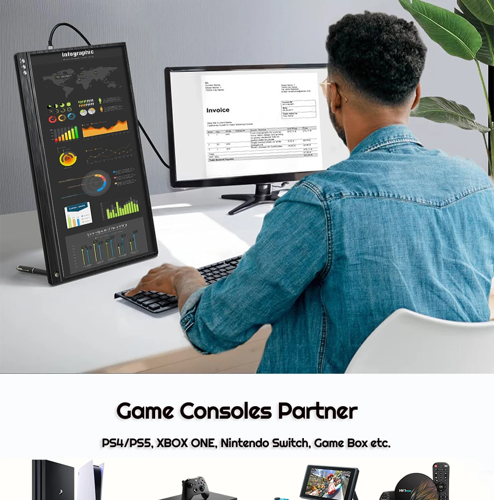 Zeuslap 16 Inch Portable Gaming Monitor Lcd Backlit With Ips Panel Type ...