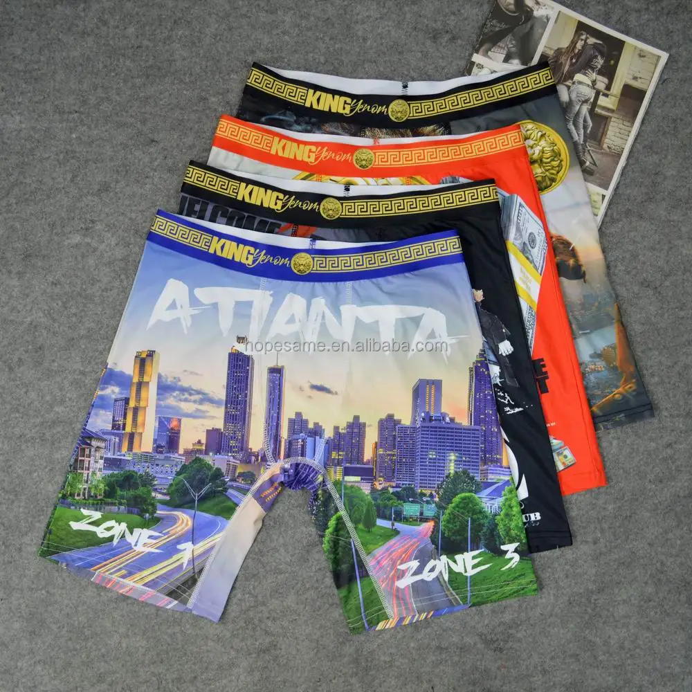 Oem 3d Pattern Print Boxers Logo Custom Mens Underwear Attractive ...