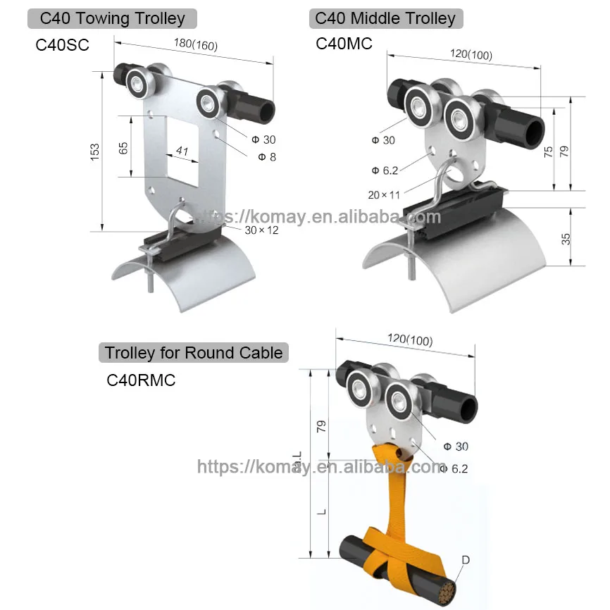 KOMAY Overhead Crane Trolley Track - Galvanized Steel C Rail