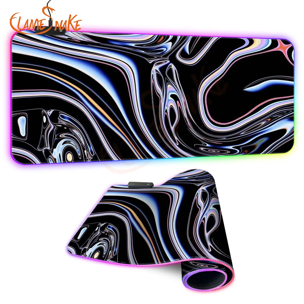 Flame Snake Aesthetic Series Line Design Esports Feeling Mouse Pad ...