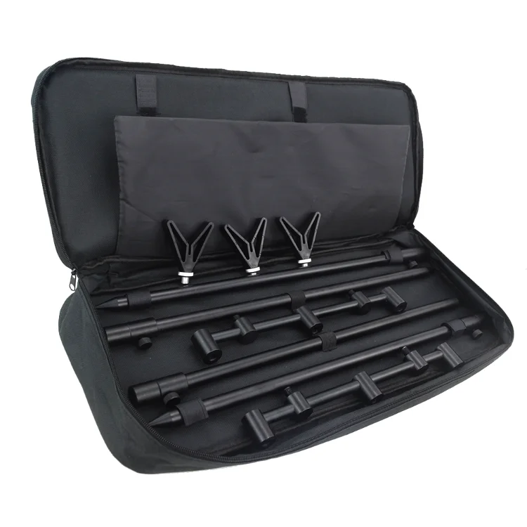 Carp Fishing Rod Pod Aluminium Bank Sticks and Buzz Bar Set for 3 Rods ...