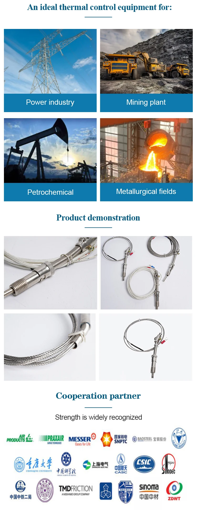 Flexible Compression Spring Temperature Sensor Stainless Steel Probe J ...