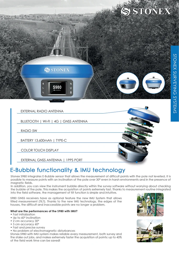 Stonex S980/s6ii GPS RTK - Precision GNSS Antenna Receiver