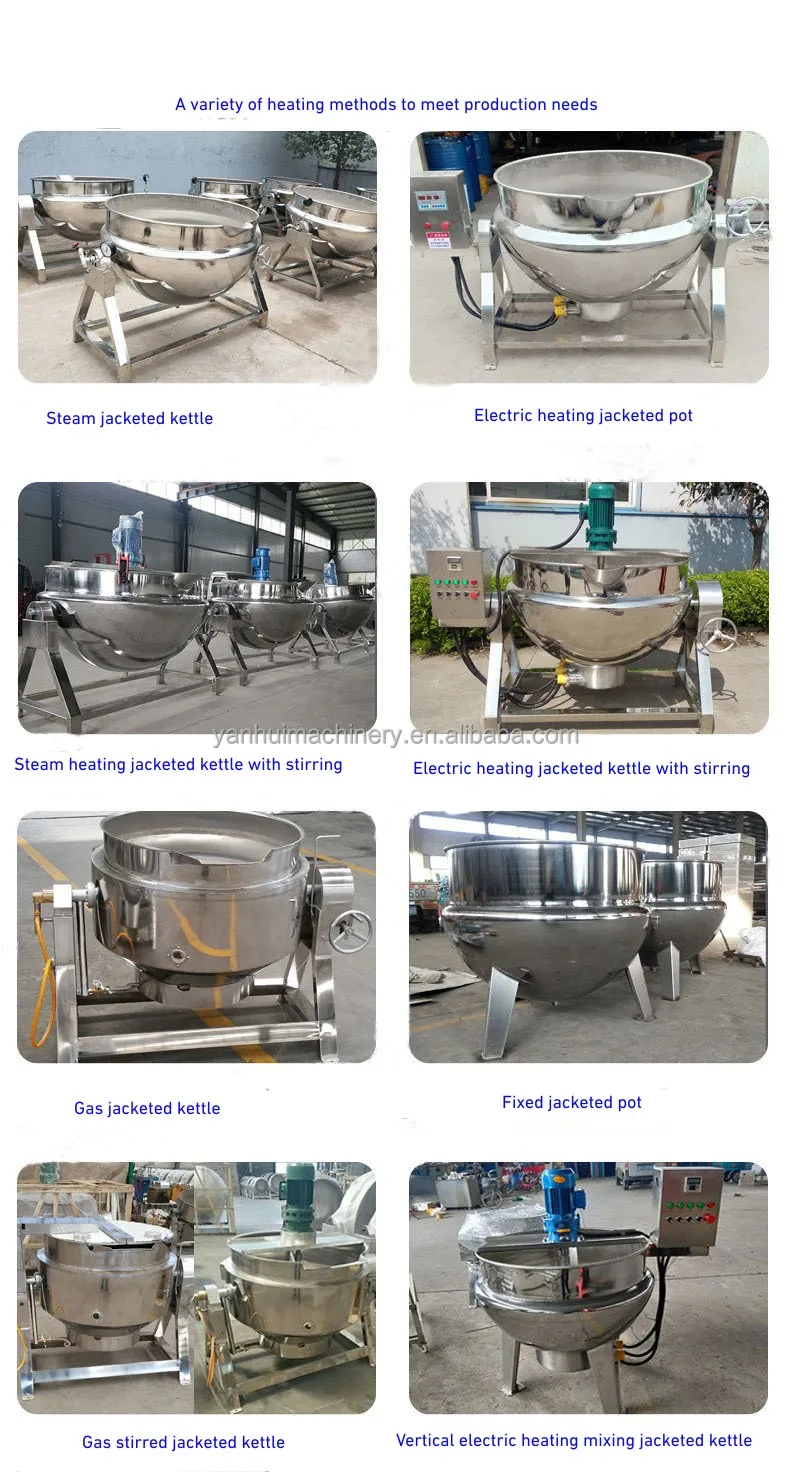200l Chili Sauce Jam Tilting Planetary Gas Cooking Mixer Machine ...