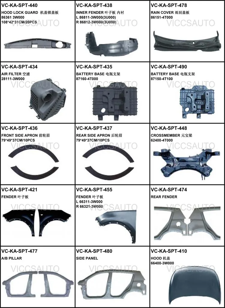 OEM 86611-3W000 for KIA SPORTAGE 2011 - Rear Bumper & LED Lights