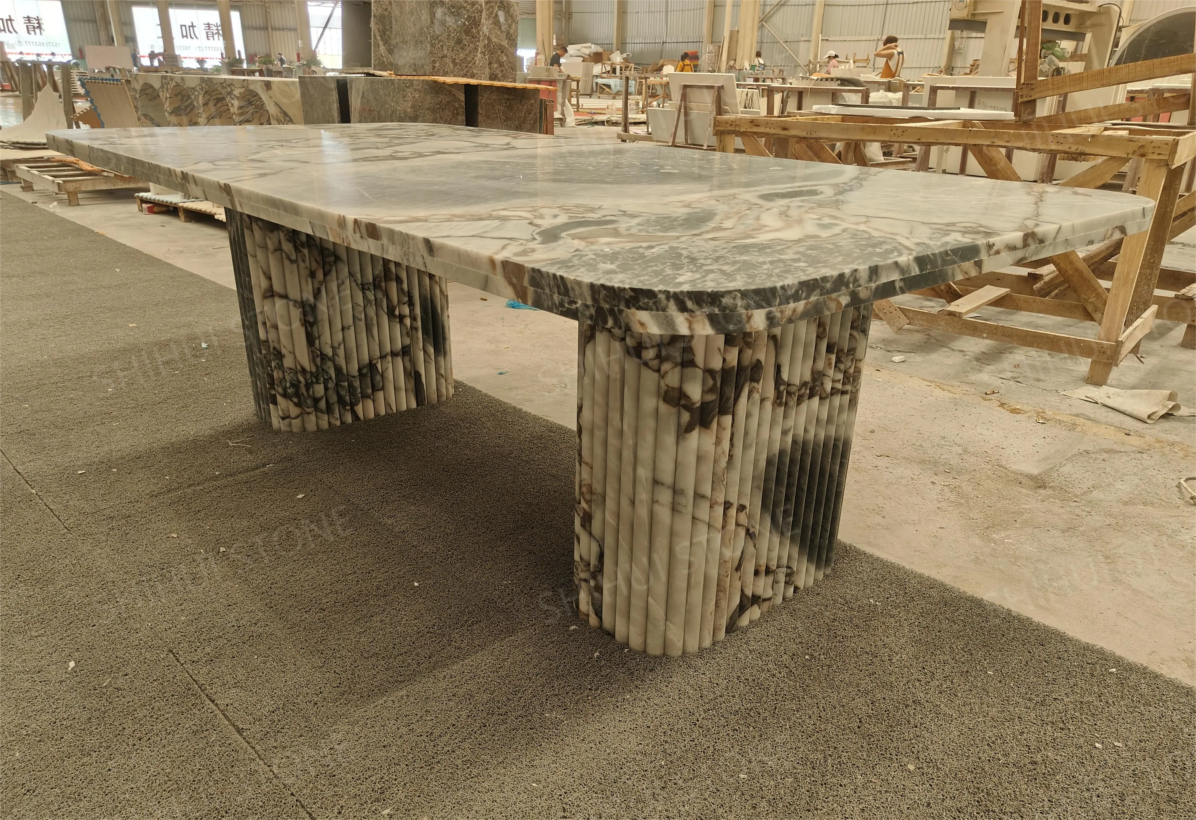 SHIHUI Customized Luxury Natural Marble Dining Tables