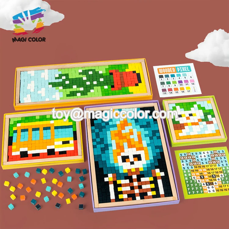 Educational Wooden Mosaic Puzzle Game for Kids - DIY Toy ODM