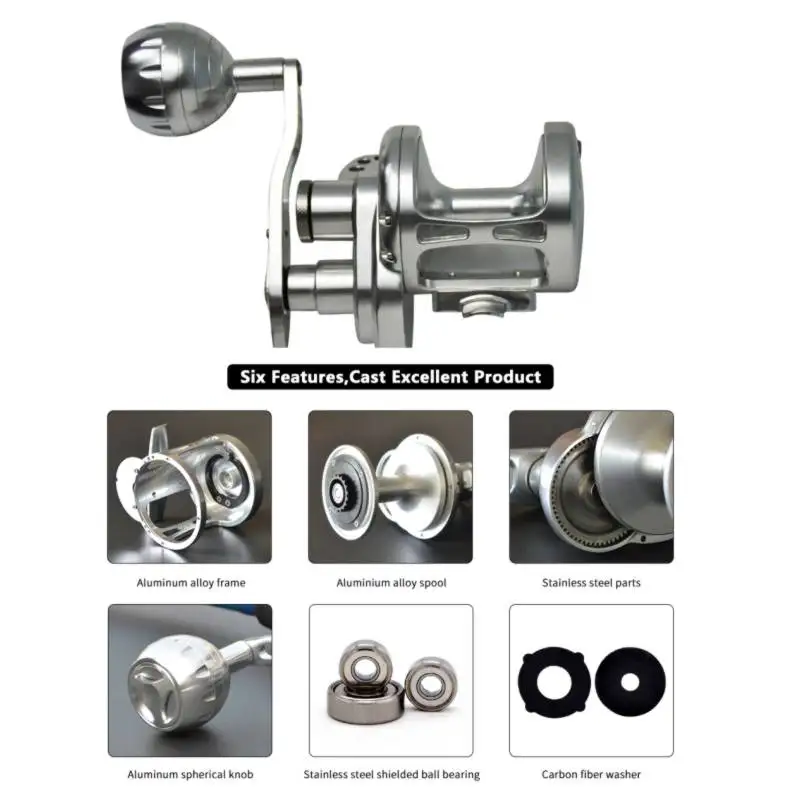Lurekiller Deep Sea Stainless Saltwater Cnc Jigging Reel Oem Aluminum ...