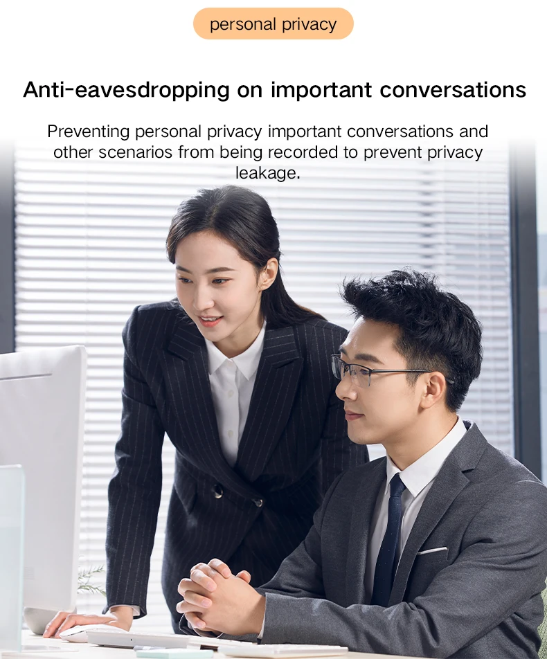 F10 Black Anti-voice Recording Privacy Protector | Oem Supported