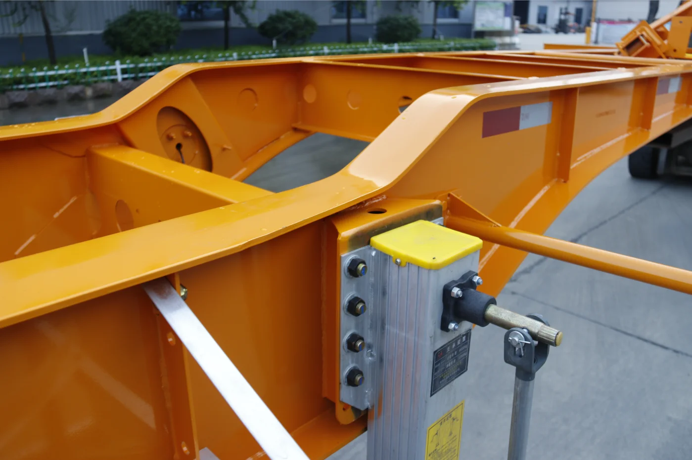 Container Trailer With Smb Axles Flatbed 2axles Low Container Trailer ...