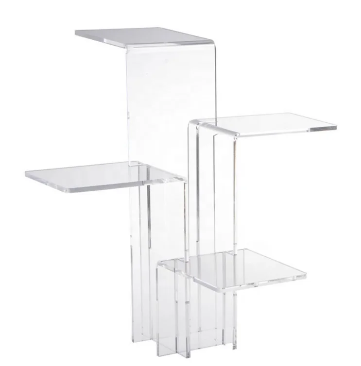 Multi Tier Acrylic Riser Pedestal Riser for Display Shelves PMMA Square ...