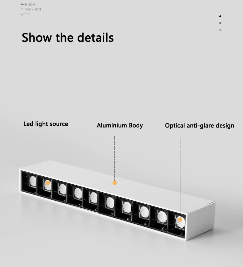 Aluminum Ceiling Linear Grille Downlight Spotlights 10w 20w 30w 40w Led ...