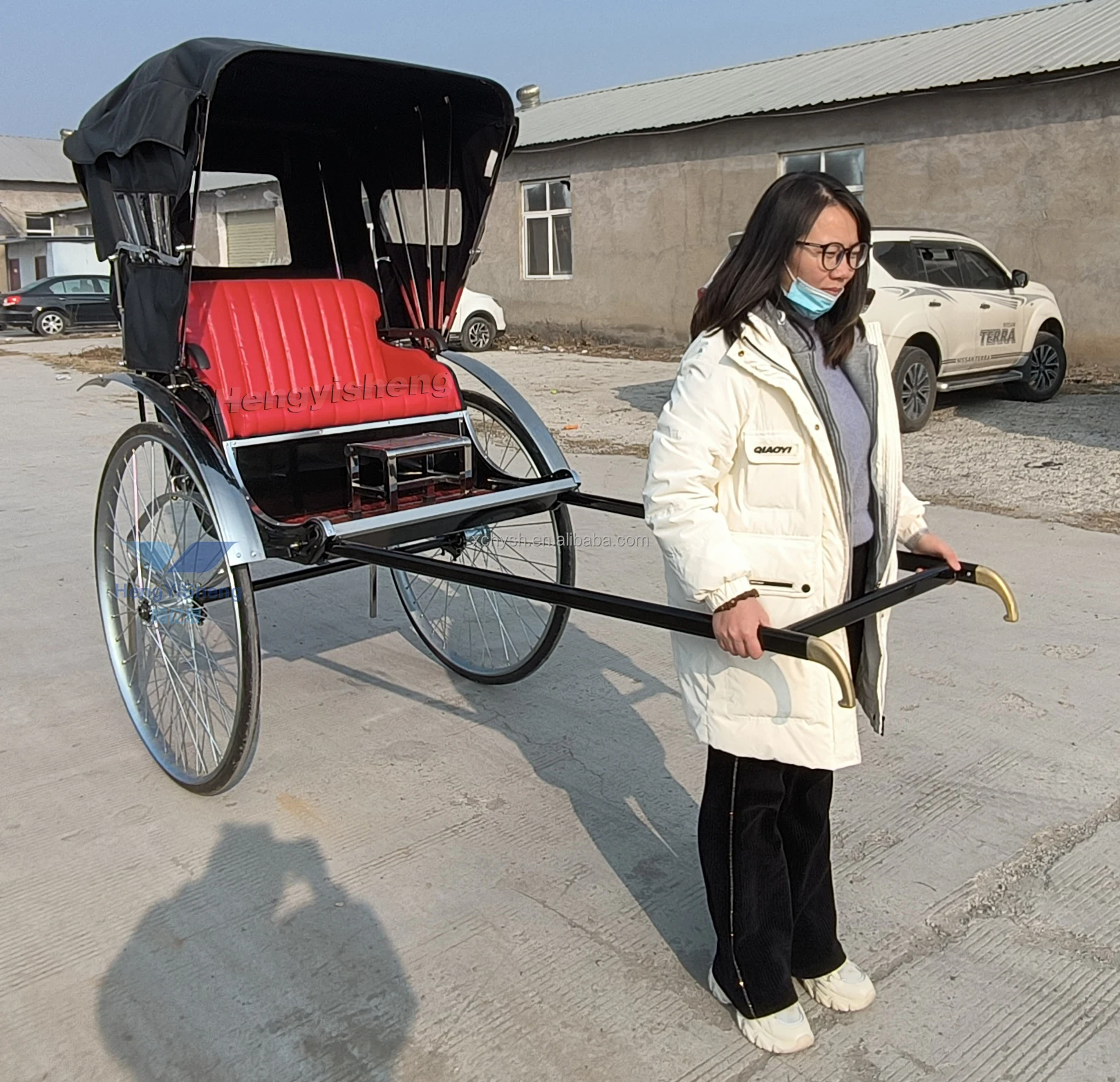 Vintage Japanese Style Hand Pulled Rickshaw - Hengyisheng