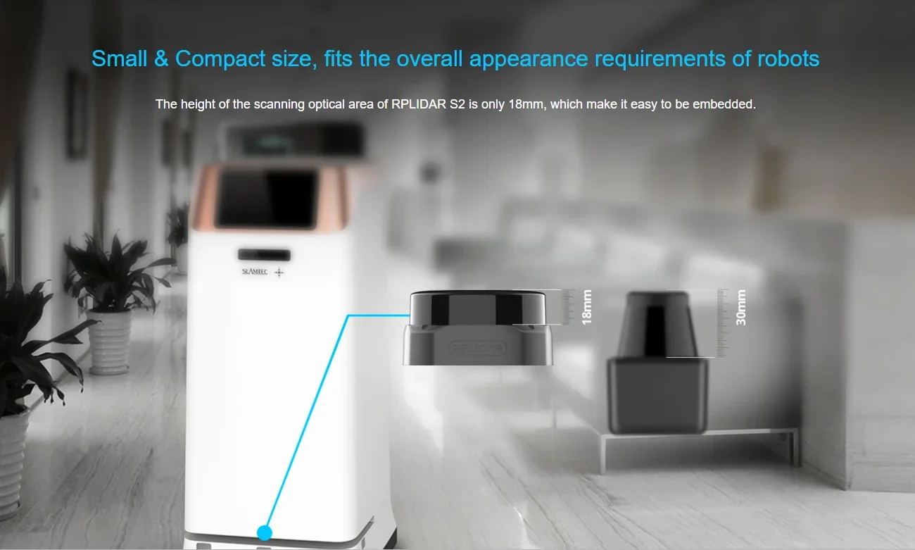 Slamtec S2 Lidar Ip65 18m Tof Laser Scanner Rplidar S2 Lidar Laser ...