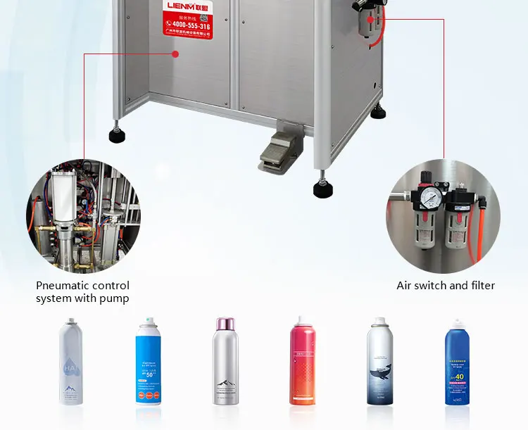 Semi-automatic BOV Aerosol Filling Machine - High Accuracy