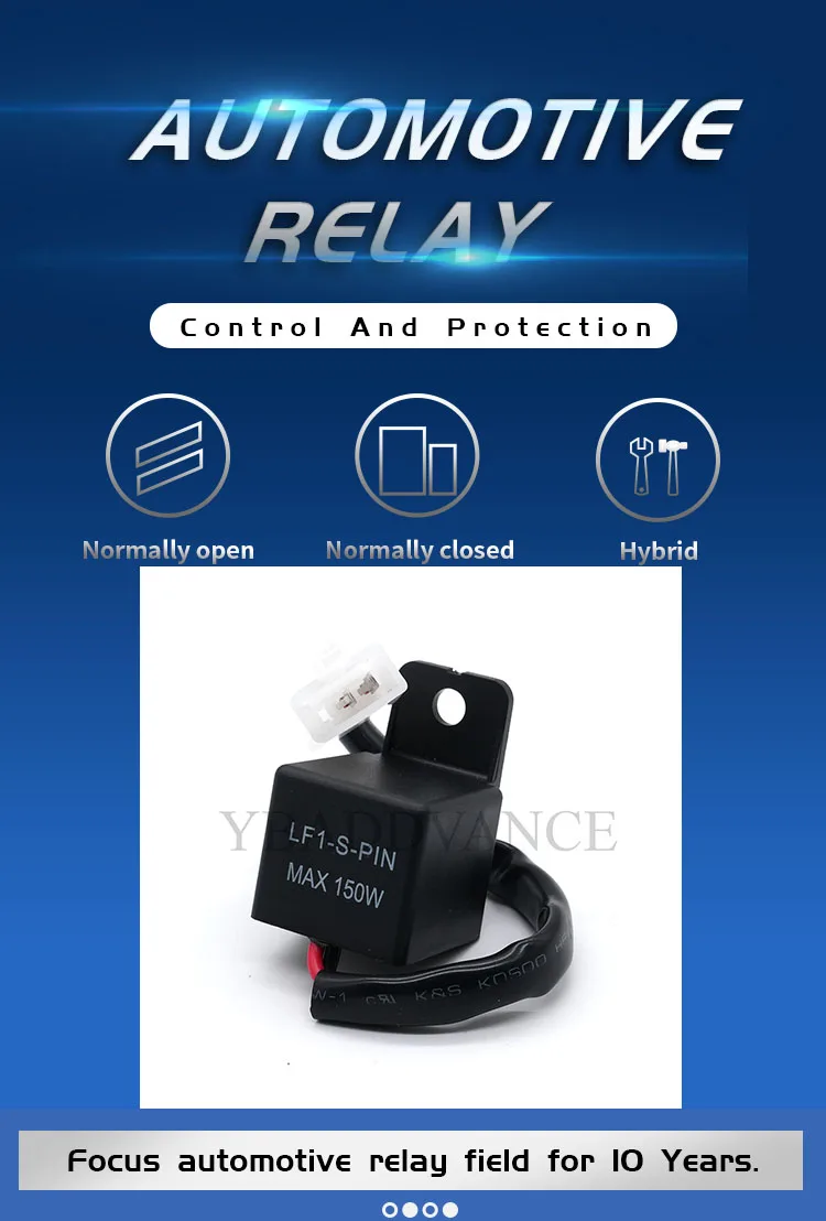 Auto LED Flasher 2 Pin Relay LF1-S-PIN 12V Max 150W for Motorcycle