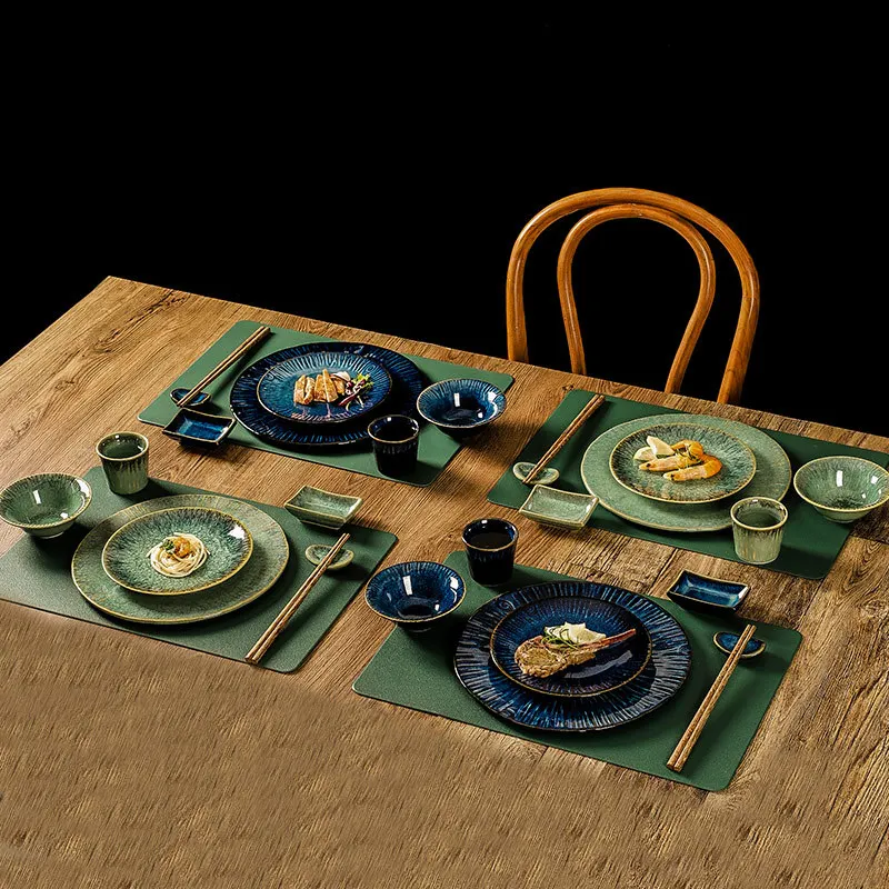 Stoneware Dinner Set Food Sample Ceramic Plates Household Dish Custom ...