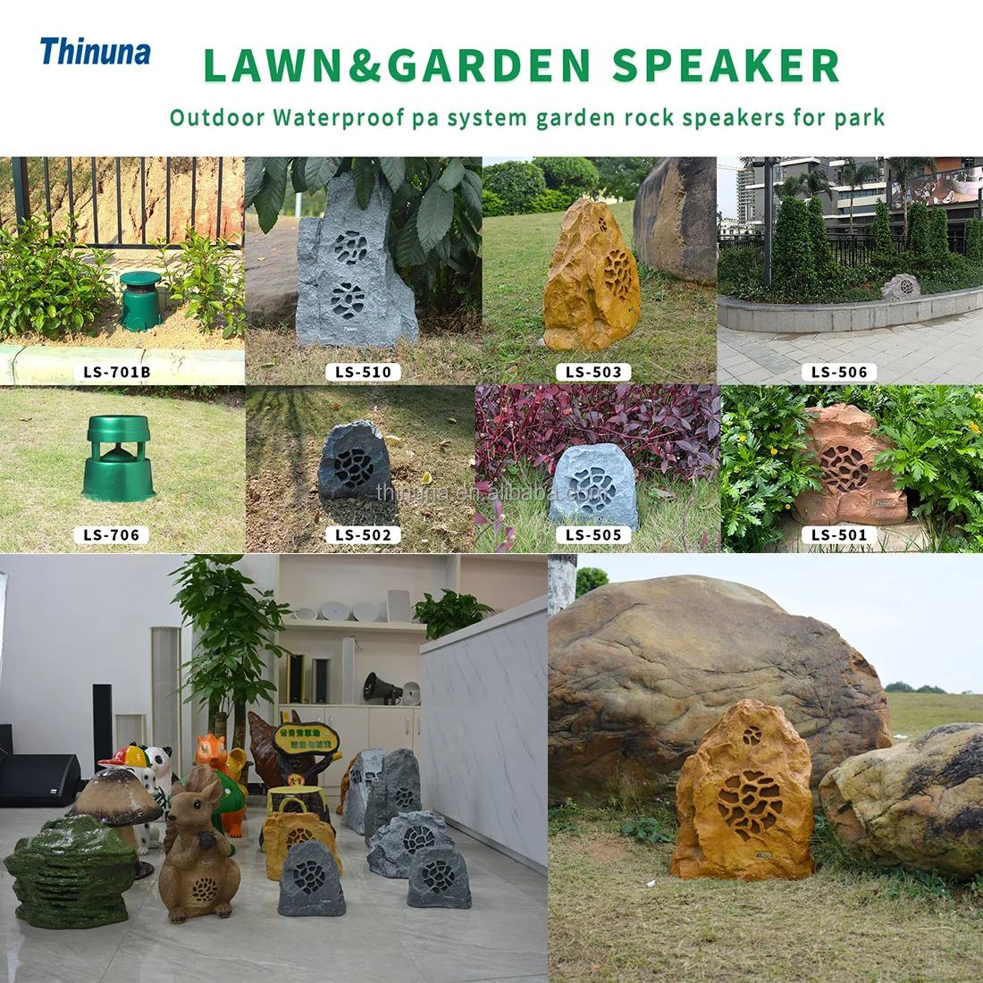 Thinuna LS-502 20W Outdoor Stone Waterproof Garden Speaker