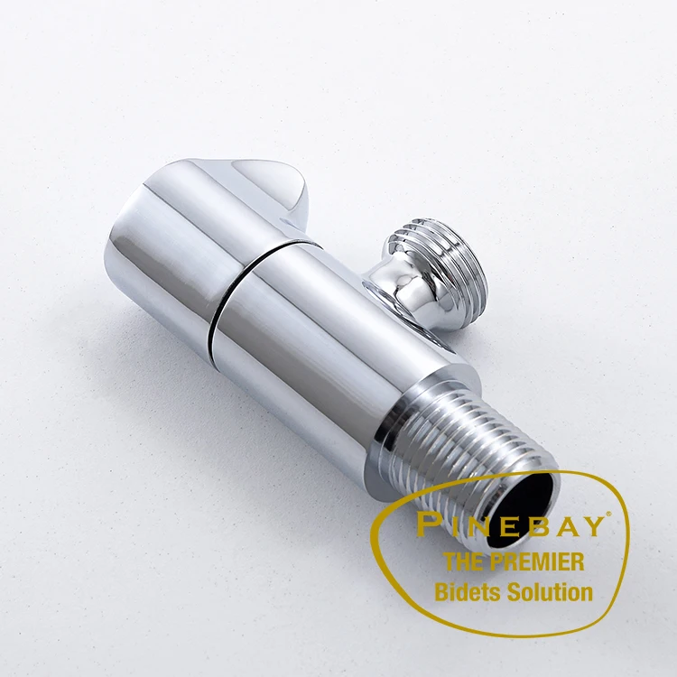 Pinebay Luxury Brass Polished Chrome Angle Valve Shut Off Valve For ...