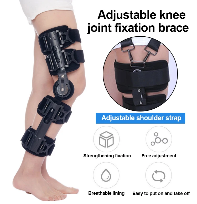 Adjustable Leg Stabilizer Rom Knee Immobilizer Medical Orthopedic Post ...