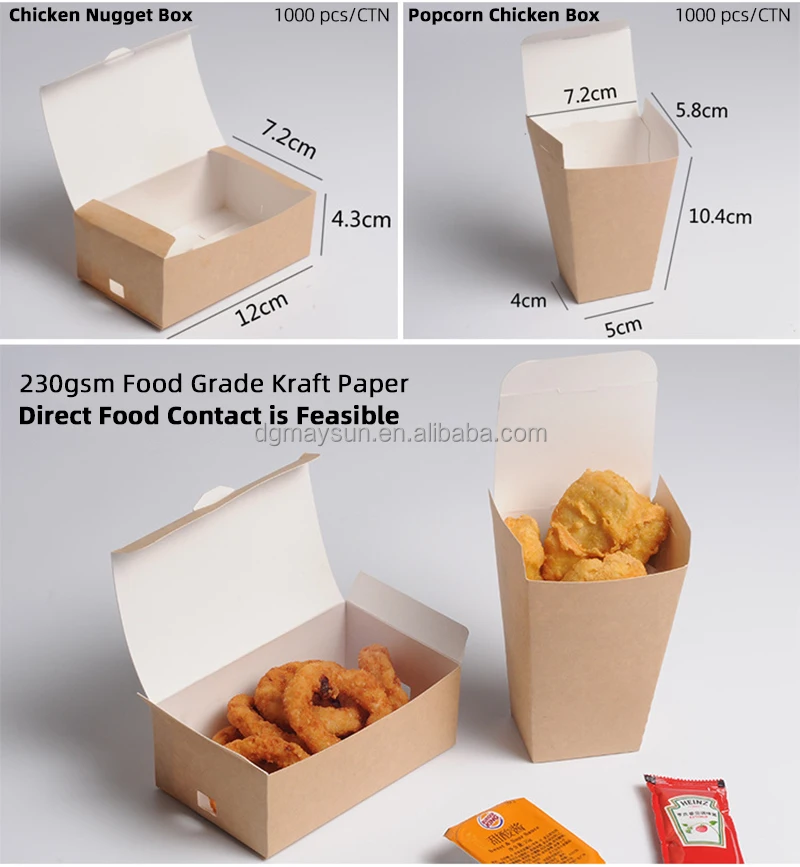 Custom Clamshell Food Packaging - Bio-Degradable Kraft Paper