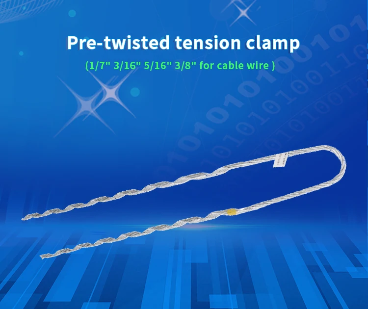 Pre-twisted Tension Clamp ADSS/OPGW hanging Cable Preformed Armour Rods ...
