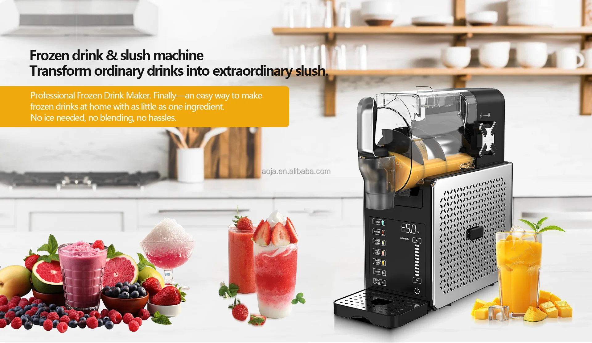 AOJA Electric Professional Slushie Machine Frozen Drink Beverage ...