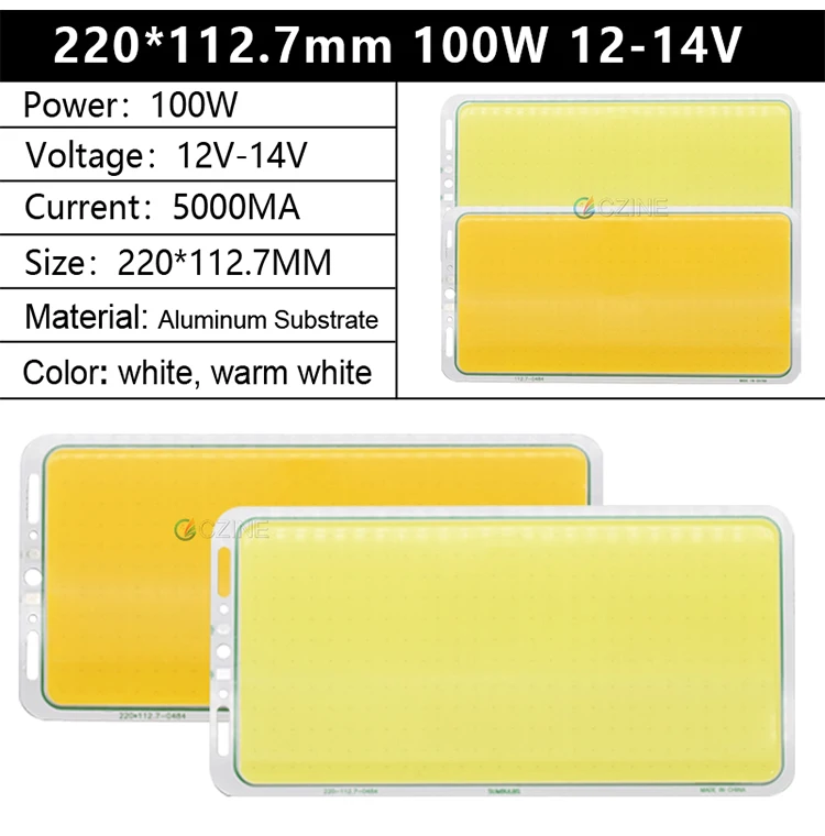 210x180 220x112.7 230x90 135x120 94x47mm Chips Led Cob 50 w 12v 95 Cri ...