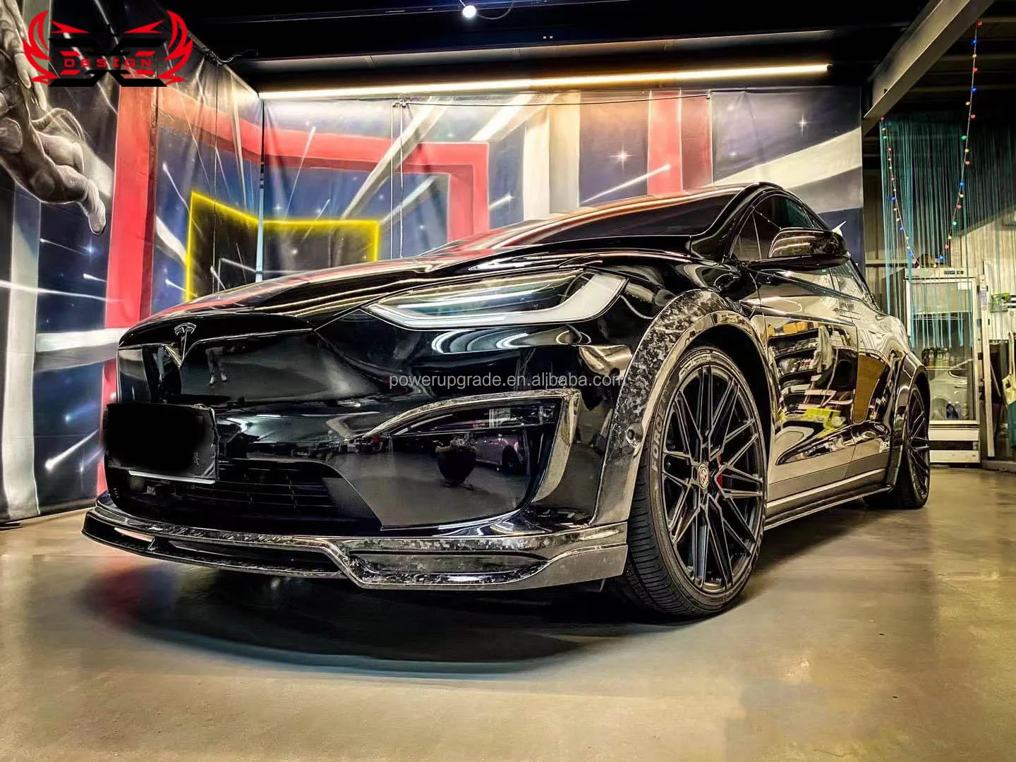 Perfect Fit Forged Carbon Front Lip Side Skirts Rear Diffuser Spoiler ...