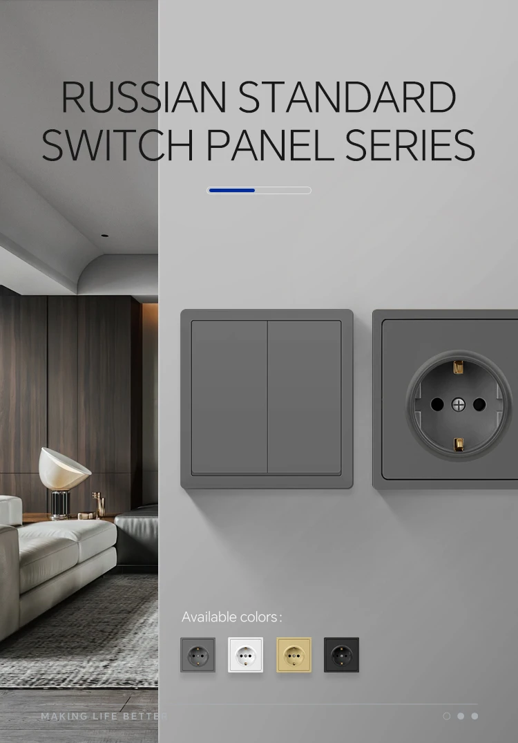 Wall Switch and Wall Socket Waterproof French 2pins with Earth Flip Cover Socket for Wholesaler ...