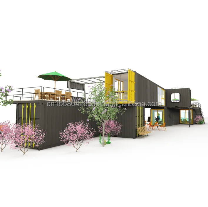 40FT Modern Design Container House Coffee Shop Outdoor Restaurant Cafe ...