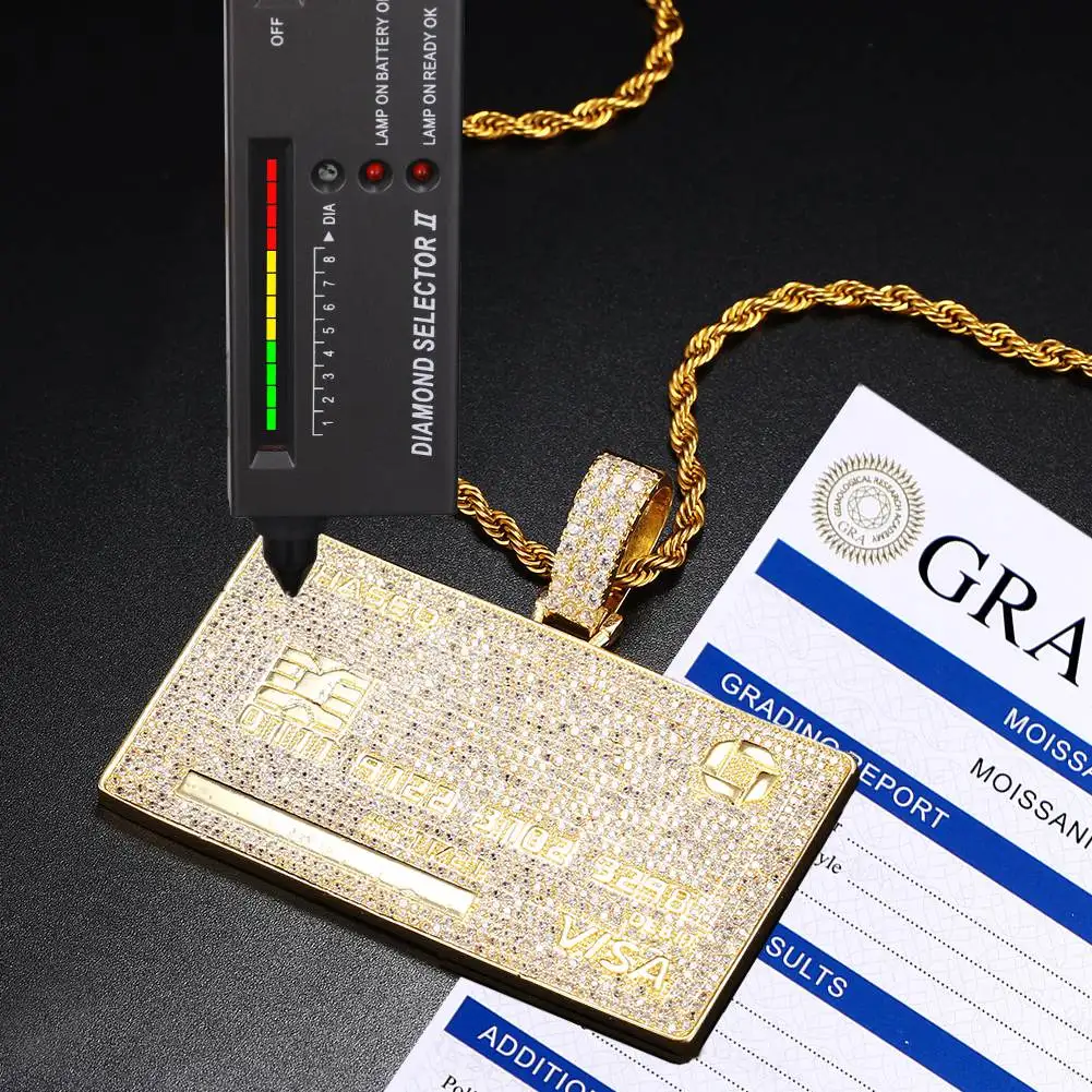 Personalized Custom Your Own Credit Card Pendant Solid 925 Sterling ...