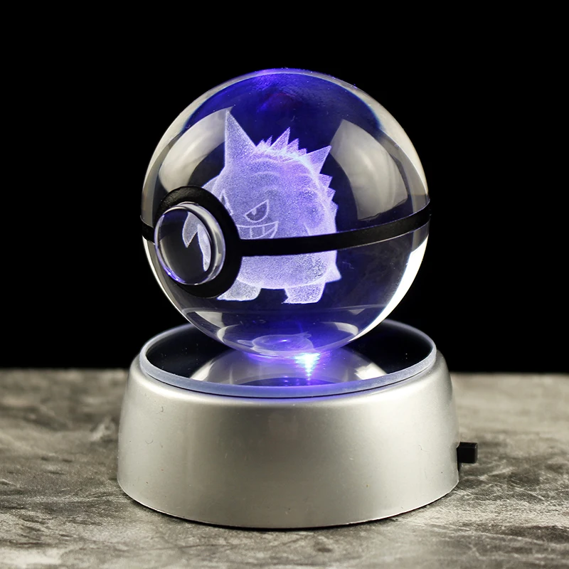 Glowing Pokeball - K9 Pokemon Crystal 3D Gift for Christmas
