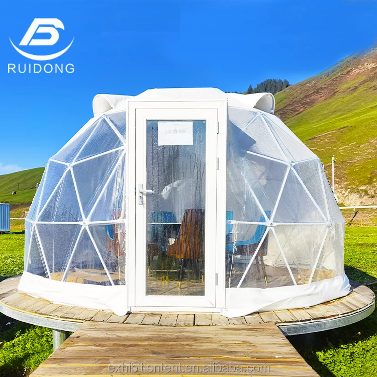 25M Large Galvanized Steel Structure Geodesic Dome Tent