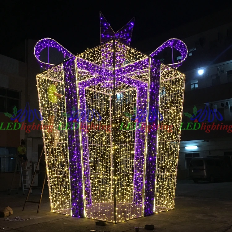 3d Led High Heels Lighted Motif Shoes And Gift Boxes Outdoor Decoration ...