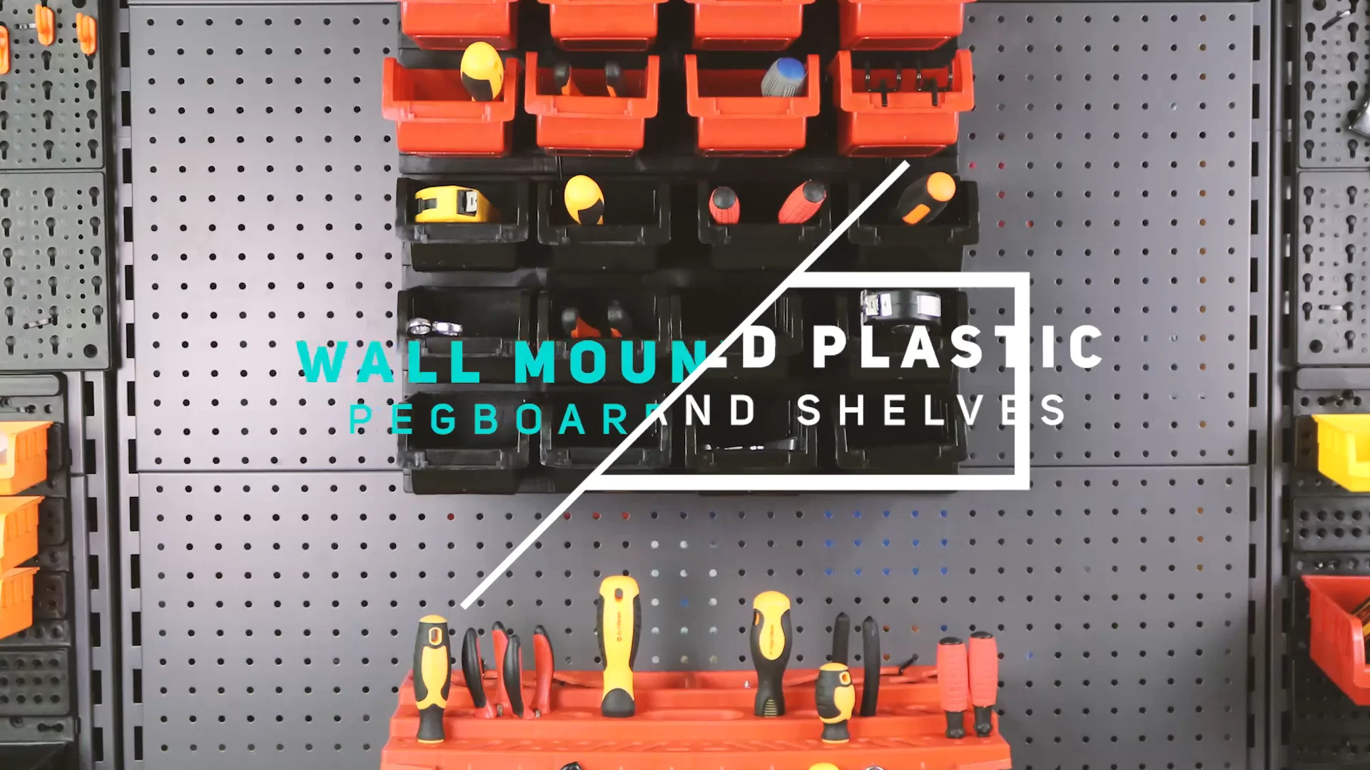 50pcs China Wall Mounted Pegboard Tool Screws Container Plastic Storage ...