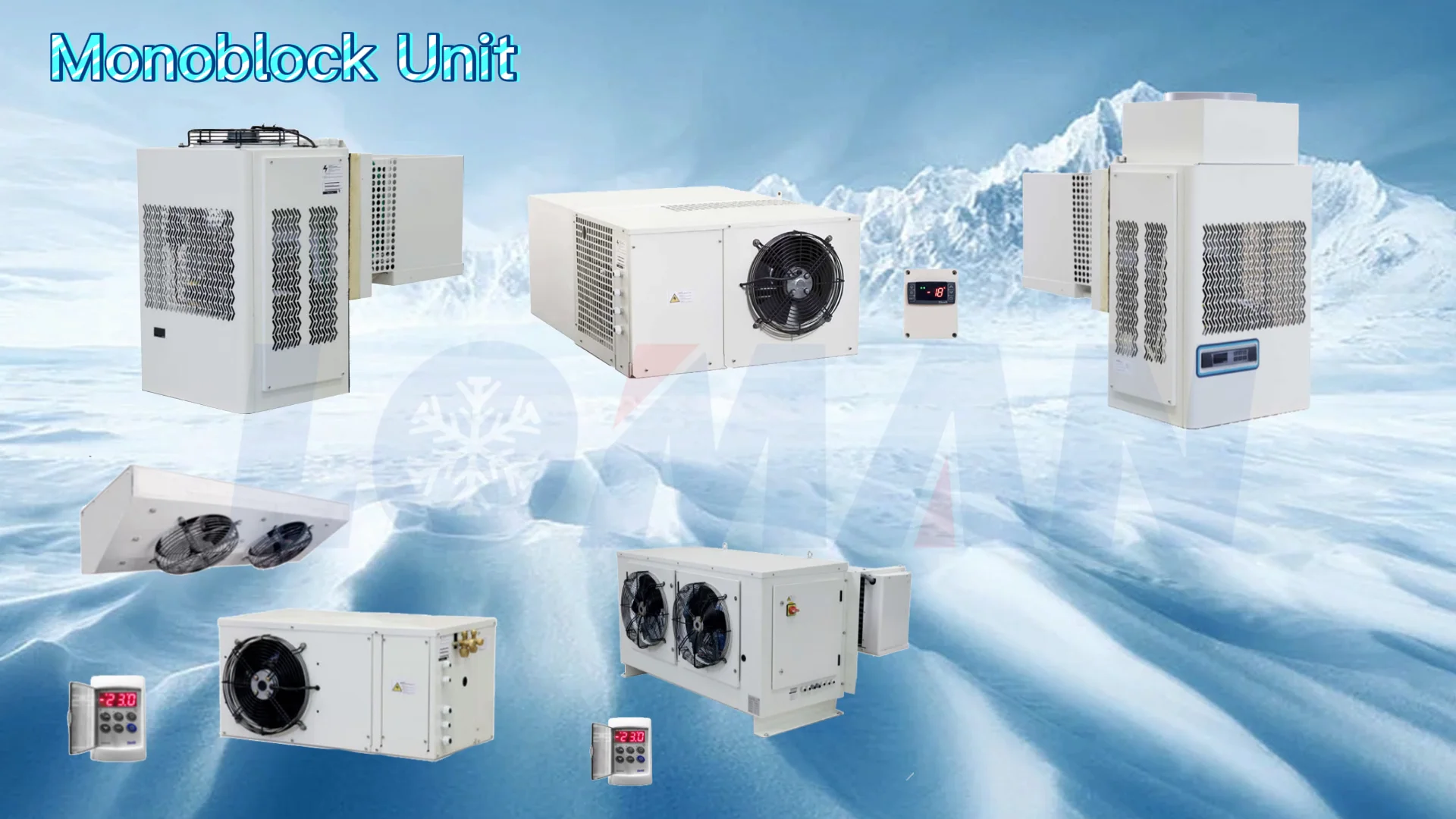 Refrigeration Freezer Cooling Monoblock Unit With Tecumseh Compressor ...