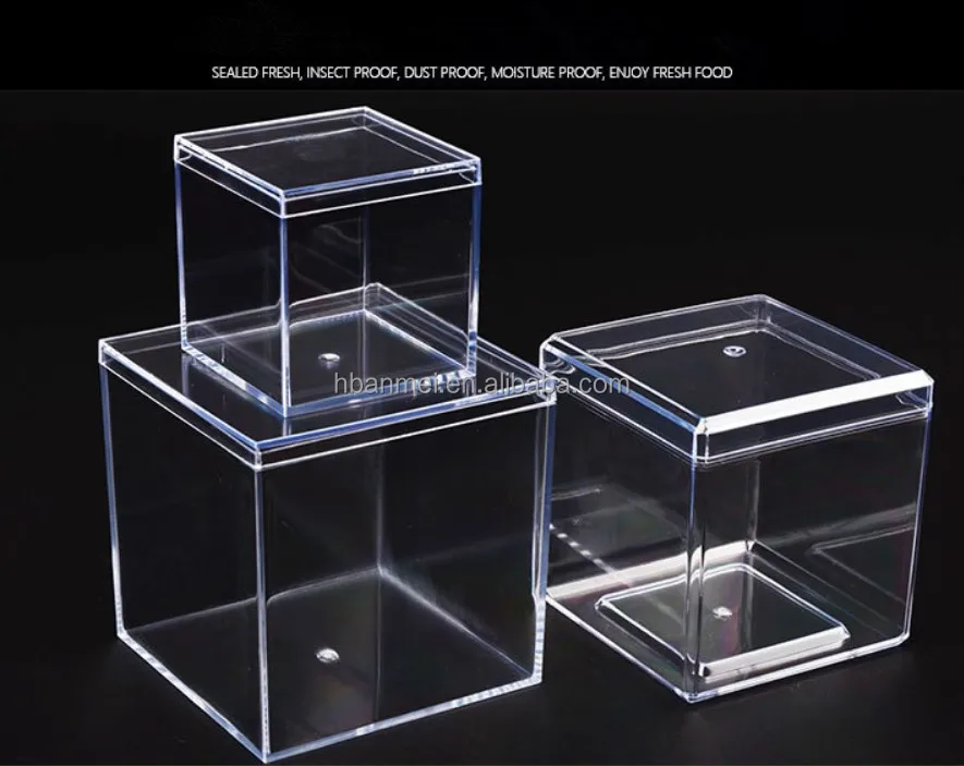 Acrylic Cake Box Custom Square Transparent Tiramisu Small Food Cake ...