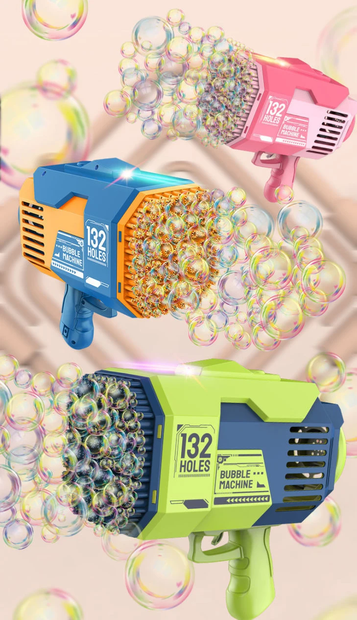 Outdoor Games Electric Automatic Rocket Launcher Bubble Machine Gun ...