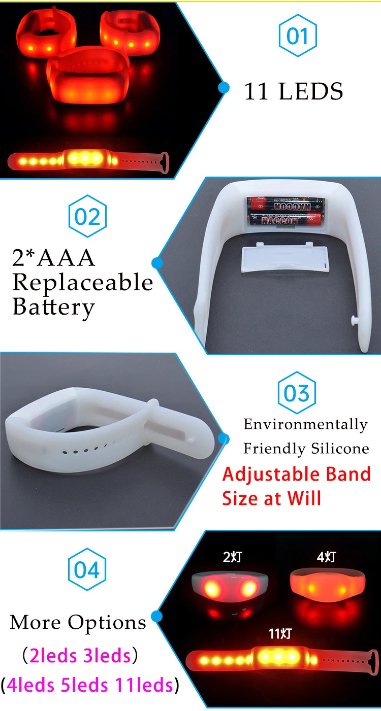 Rgb Wireless Bracelet Control Bracelet Rubber Multicolor Dmx Wristband ...